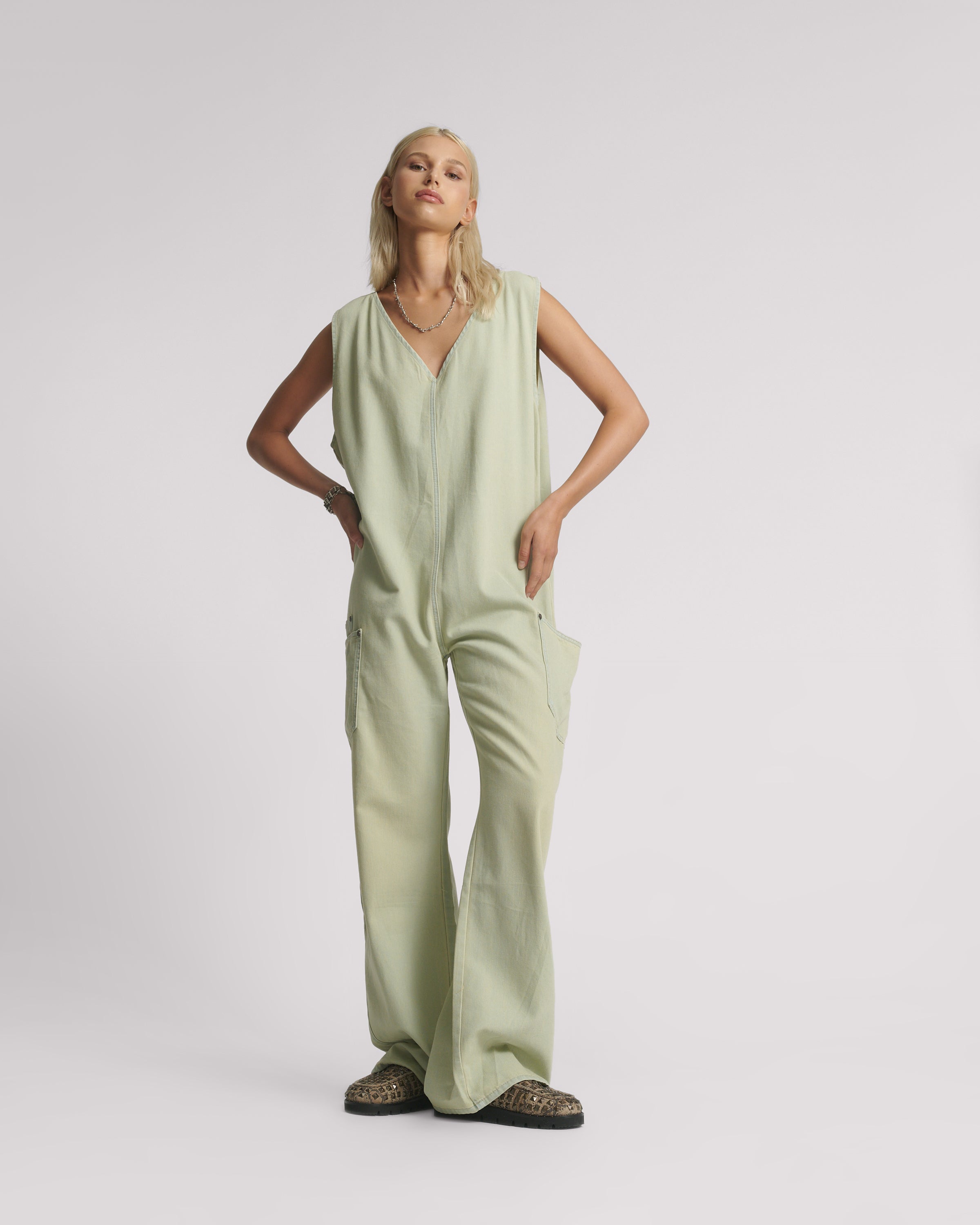 WEEKENDER DENIM JUMPSUIT - SUNDAE – Mount Surf Shop