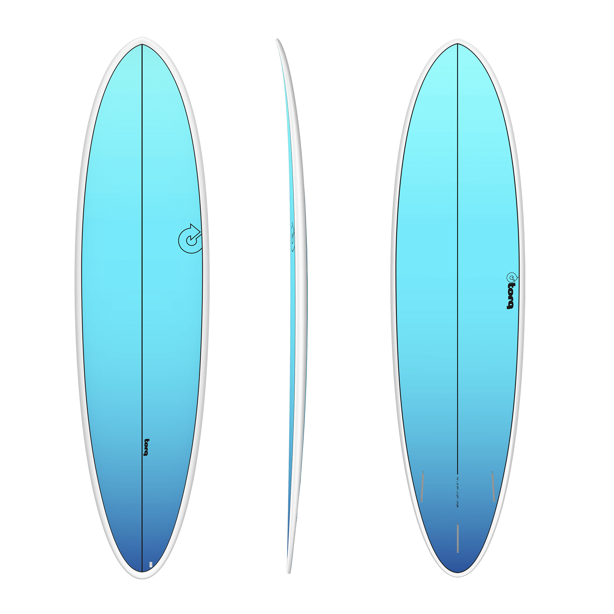 TORQ TET 7'6" MOD FUN - BLUE FADE – Mount Surf Shop