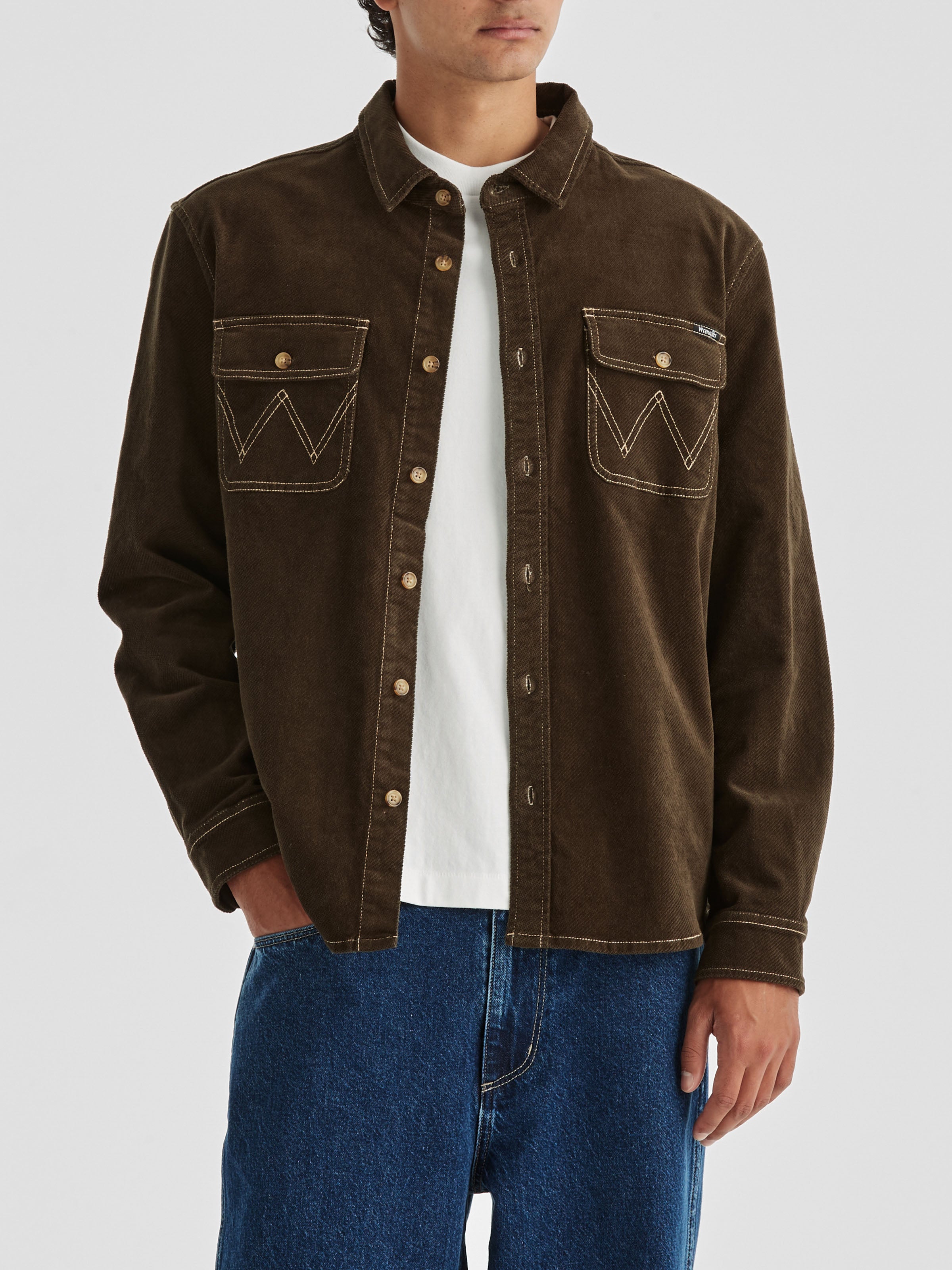 WRANGLER TRADE SHACKET - DARK FOREST – Mount Surf Shop